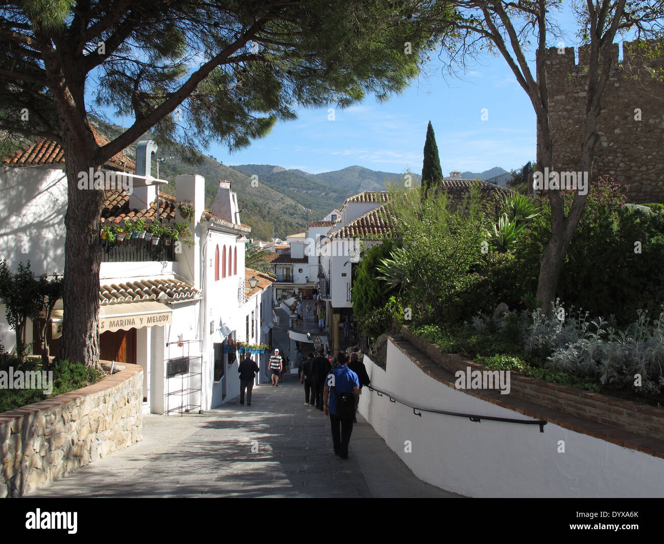 The beautiful town of Mijas in the Andalusian mountains of Spain Stock ...
