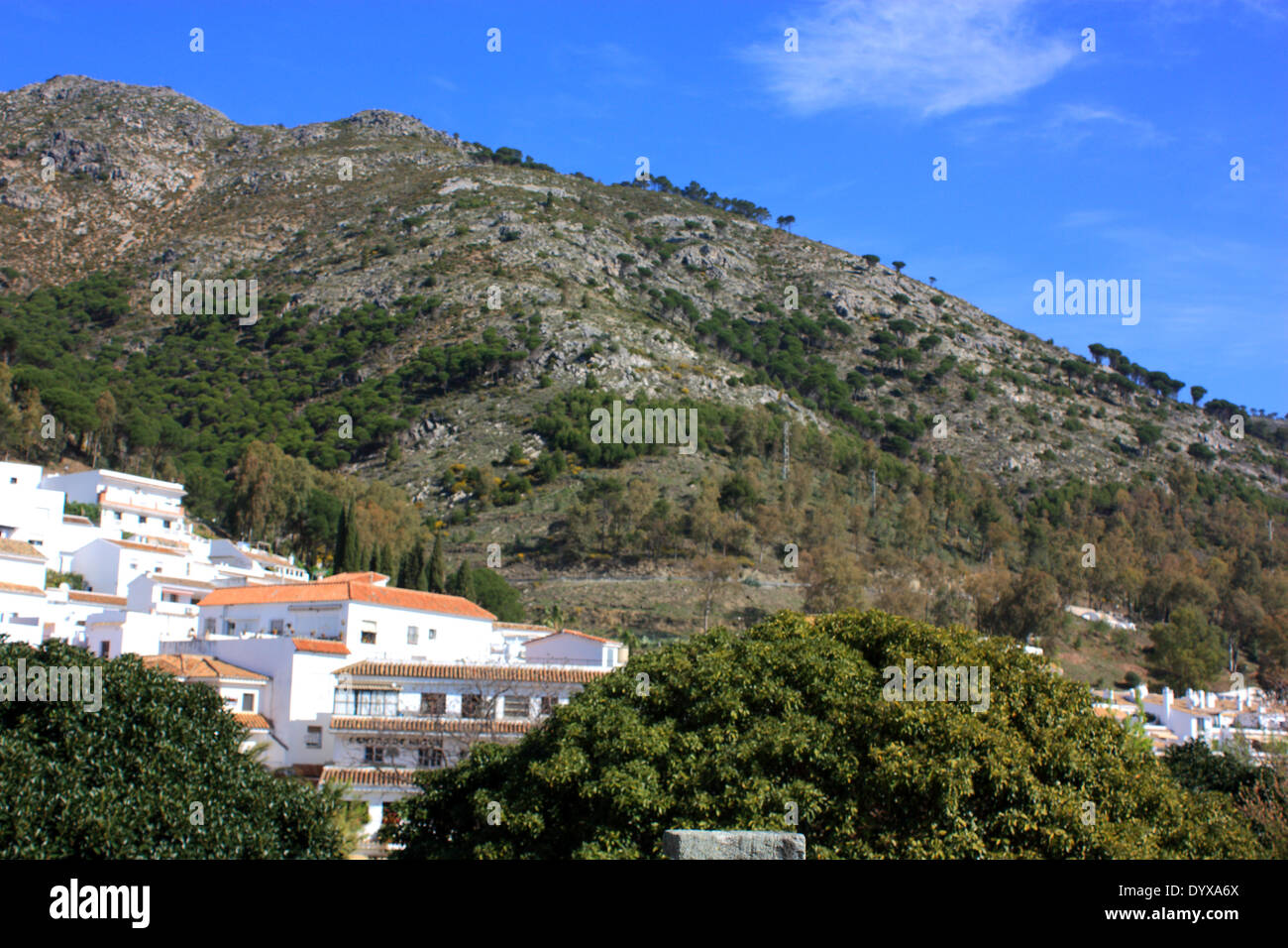 The beautiful town of Mijas in the Andalusian mountains of Spain Stock ...