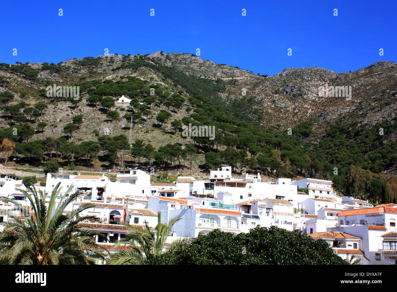 The beautiful town of Mijas in the Andalusian mountains of Spain Stock ...