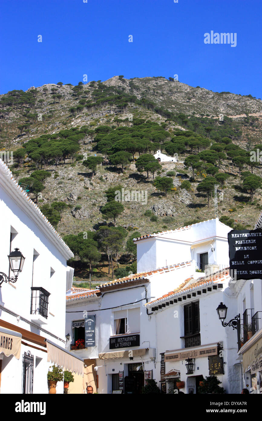 The beautiful town of Mijas in Spain in the Andalusian mountains Stock ...
