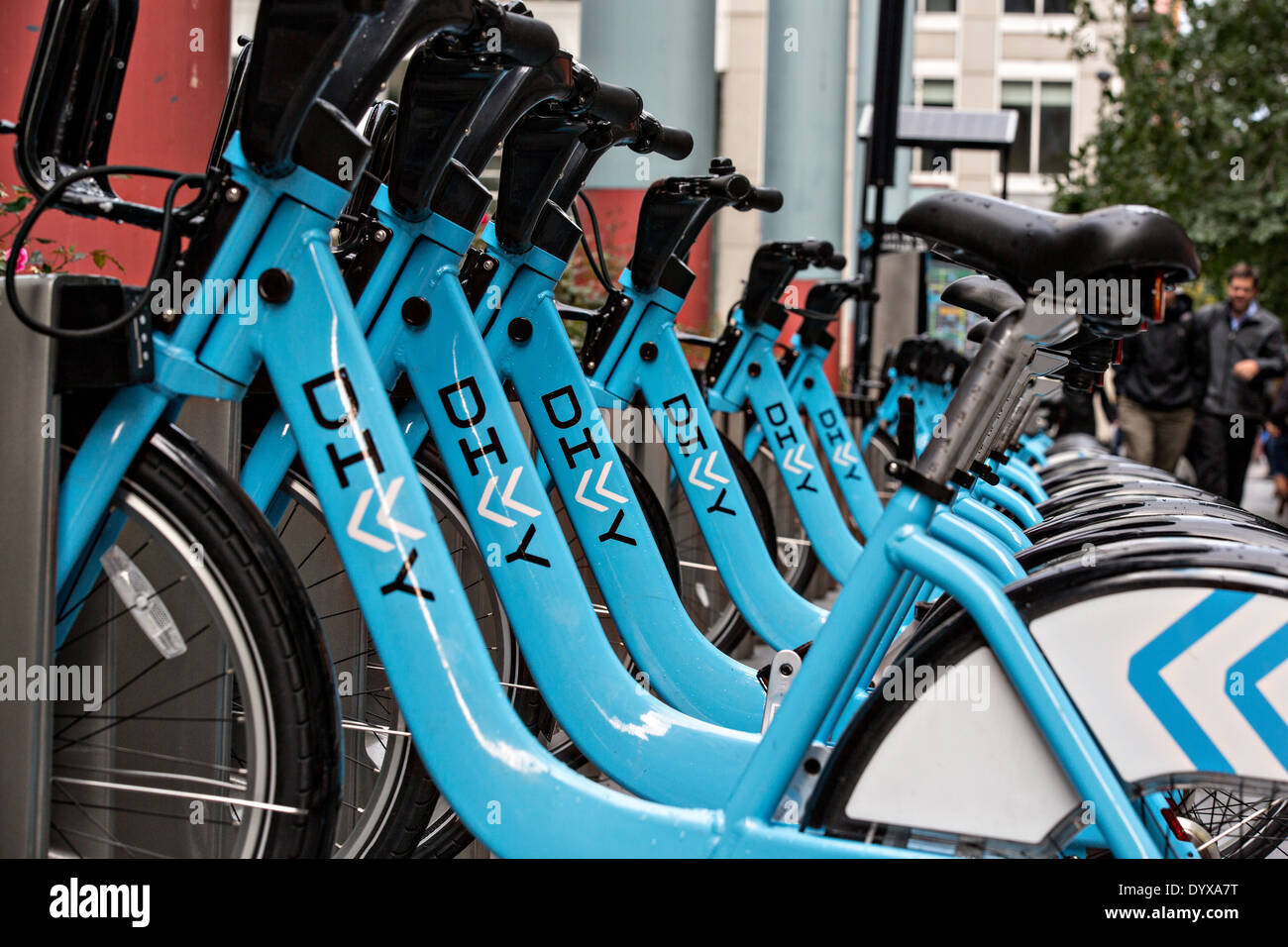 Divvy bike share stand in the Loop district Chicago, Illinois USA Stock ...