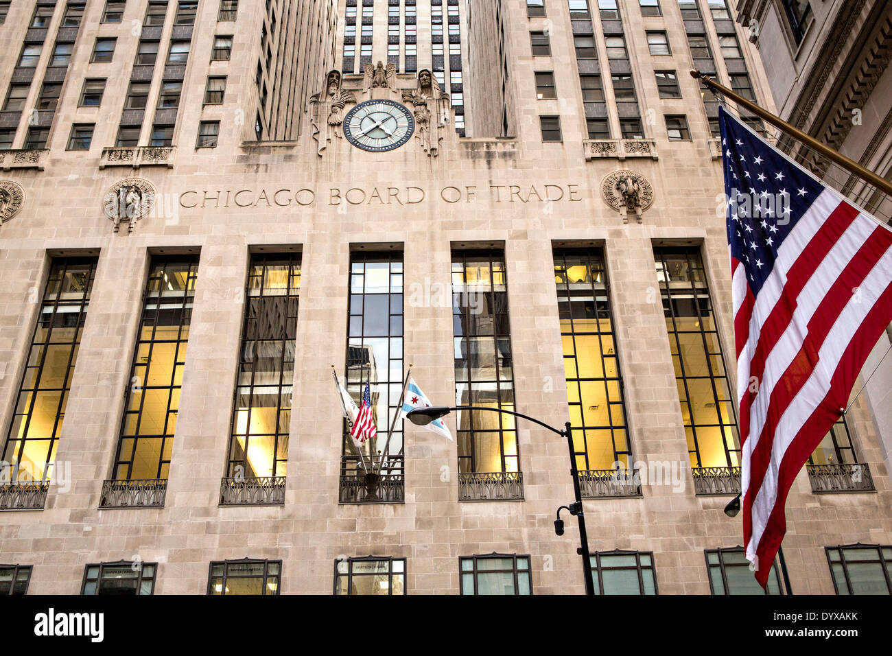 Chicago Board of Trade building Lasalle Street Chicago, IL Stock Photo ...