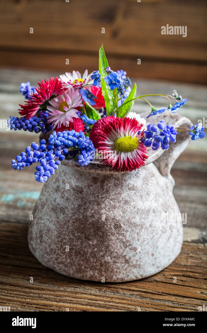 Spring flowers in a vase Stock Photo - Alamy