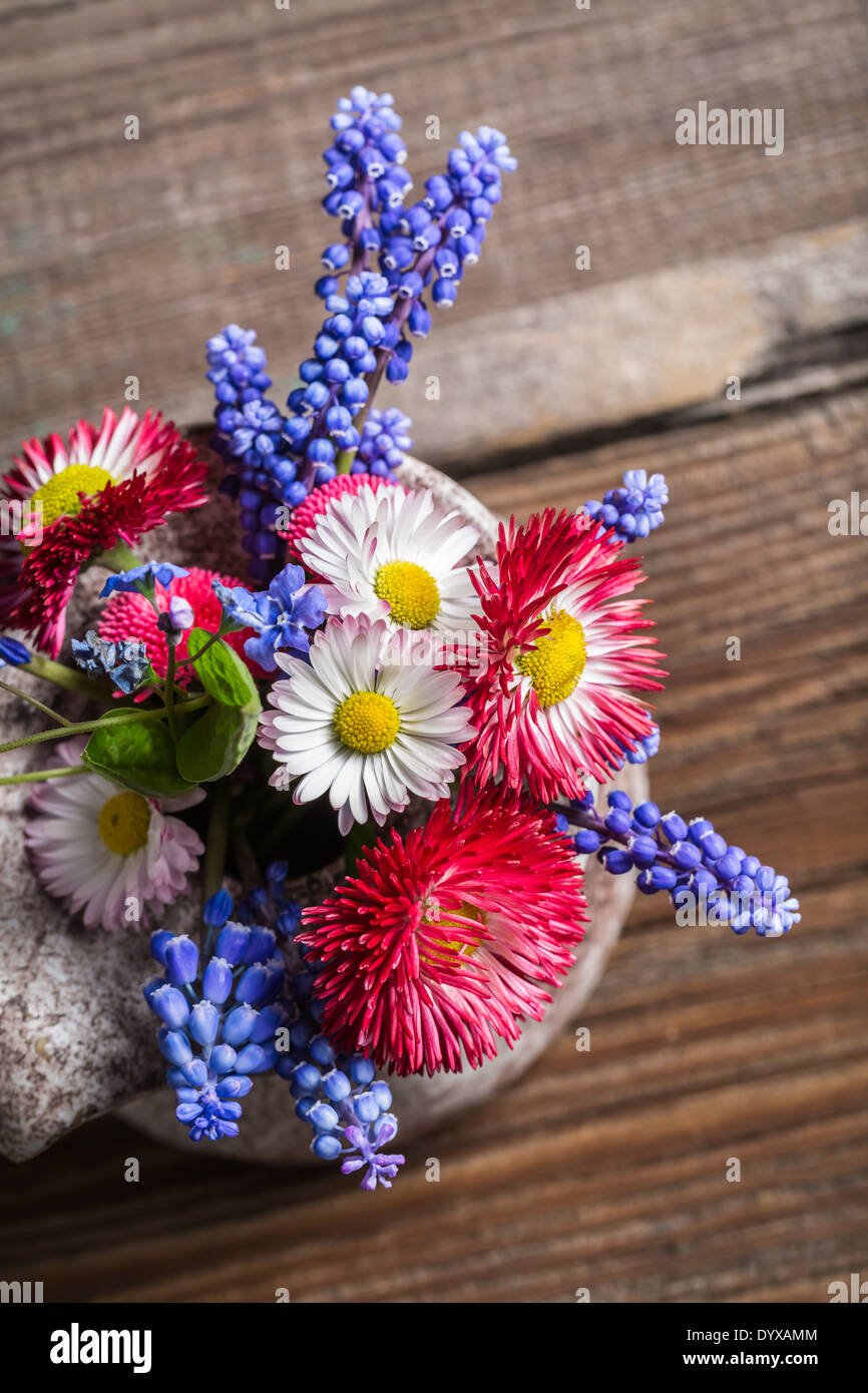 Fresh spring flowers in a vase Stock Photo - Alamy