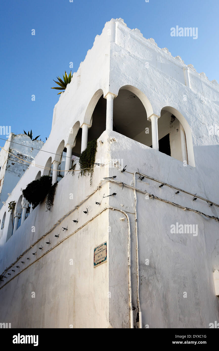 White building in Assila, Morocco Stock Photo - Alamy