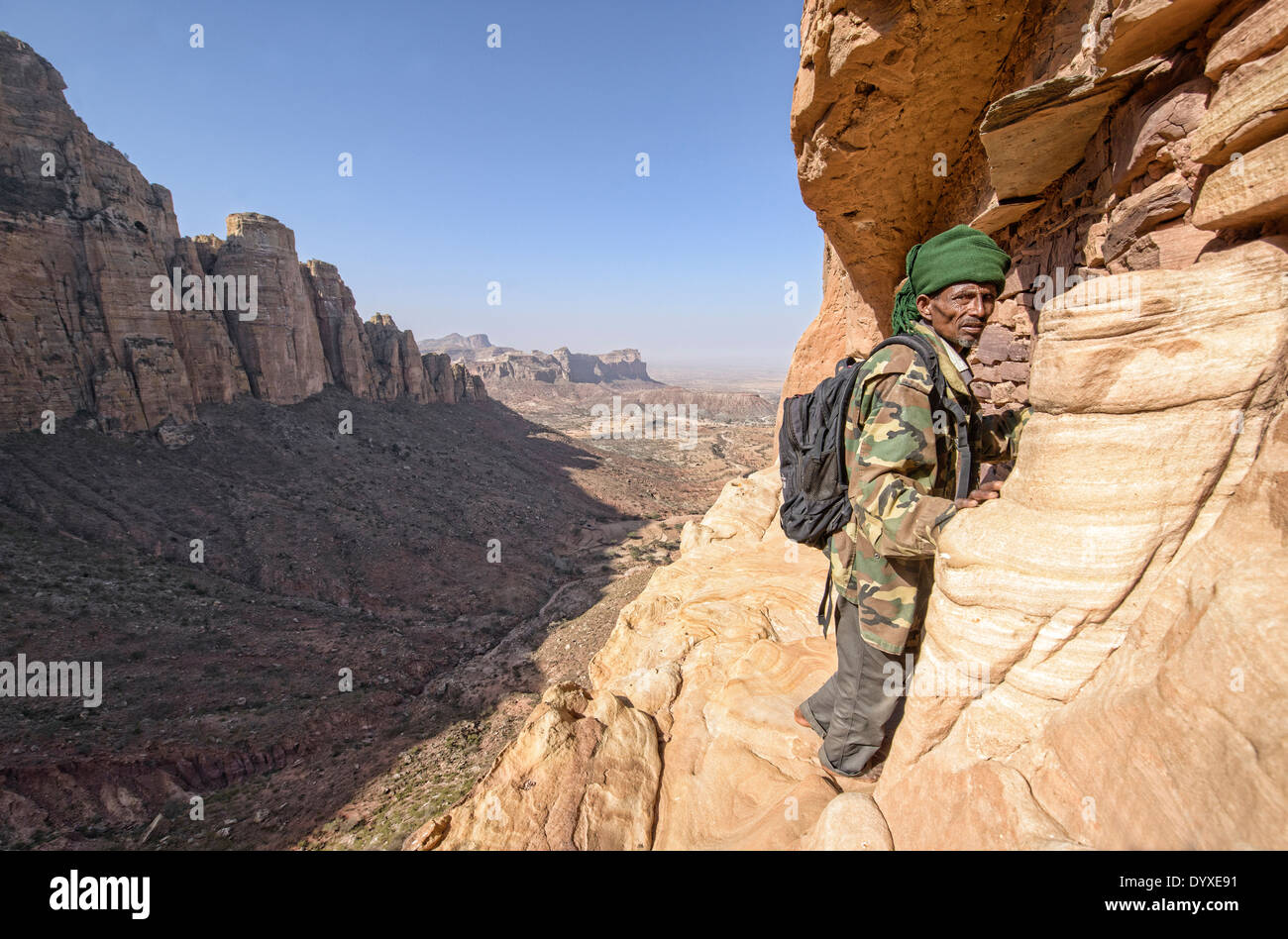 rock climbing to the Abuna Yemata Guh rock church and Gheralta Range in ...