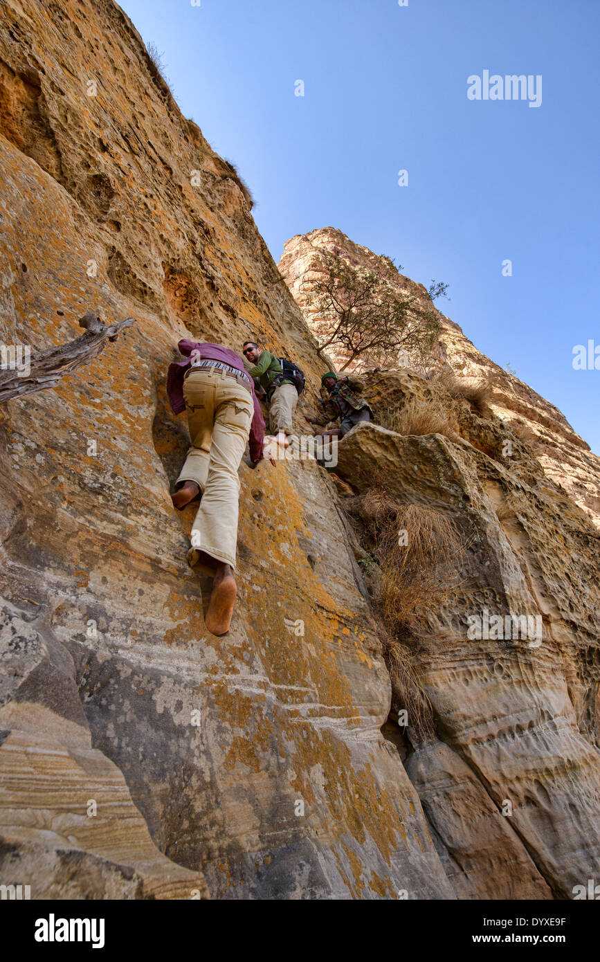 rock climbing to the Abuna Yemata Guh rock church and Gheralta Range in ...