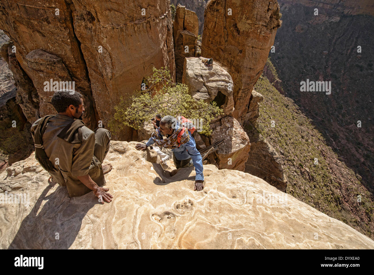 rock climbing to the Abuna Yemata Guh rock church and Gheralta Range in ...