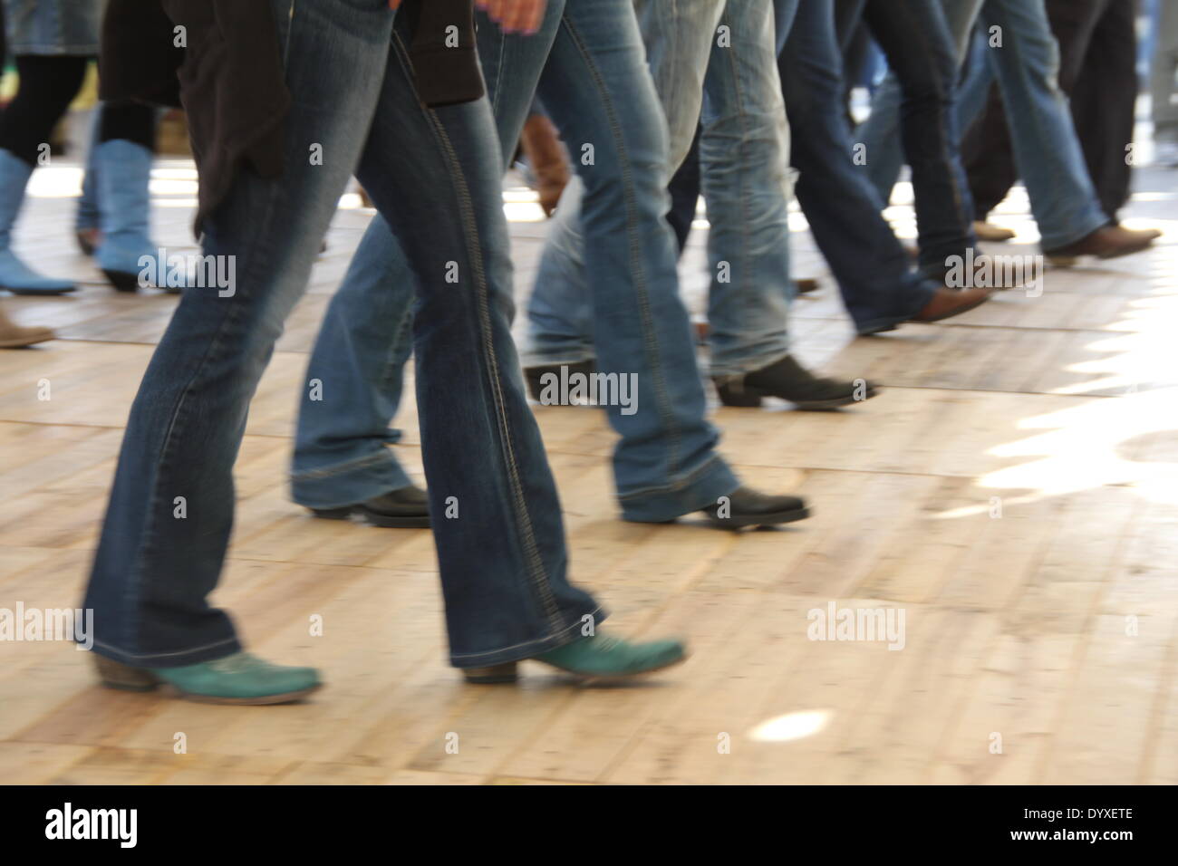Rome, Italy. 25th April 2014. Line dancing at the Cavalli a Roma ...
