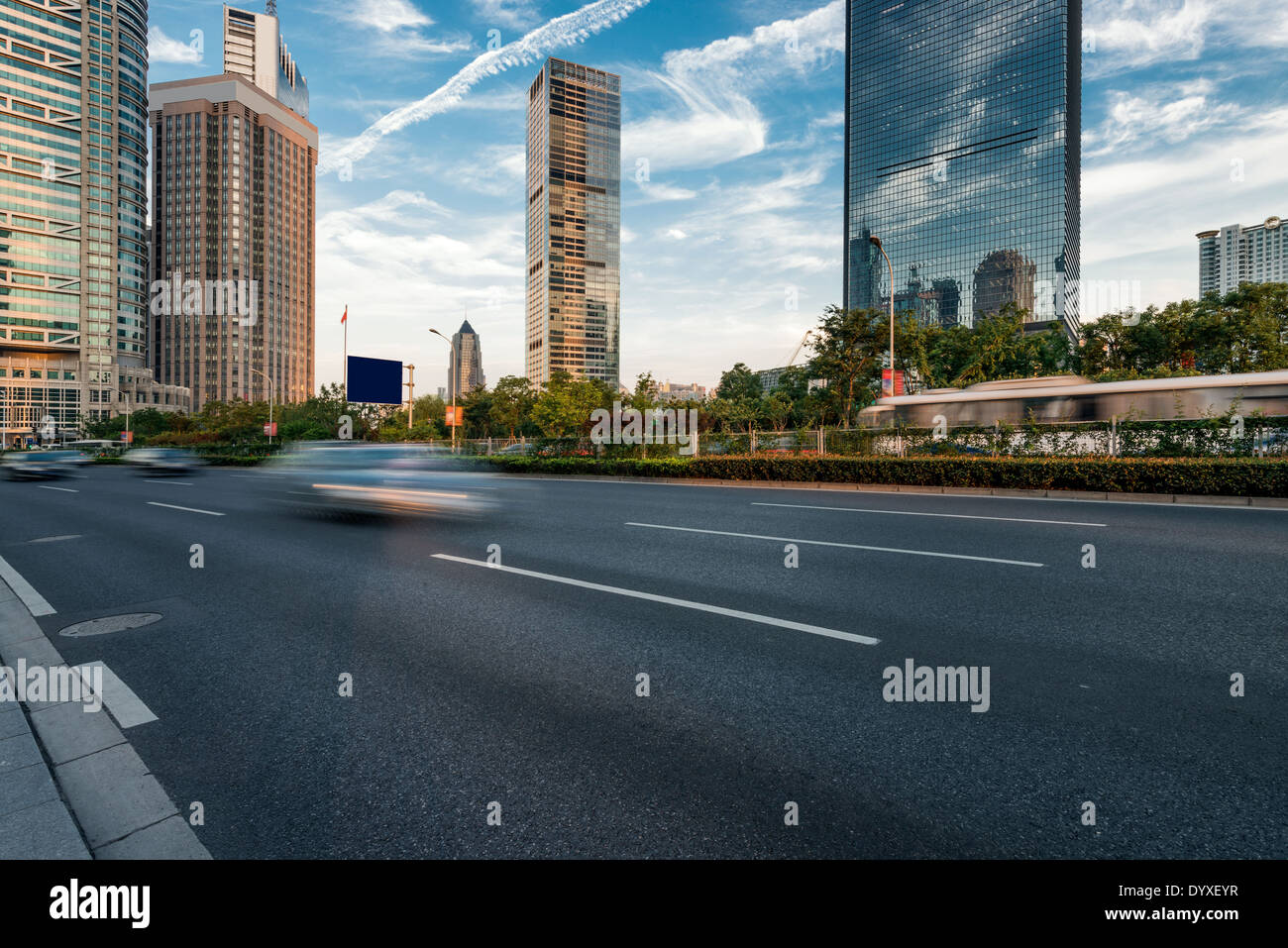 Urban city at night with traffic and night skyline Stock Photo - Alamy