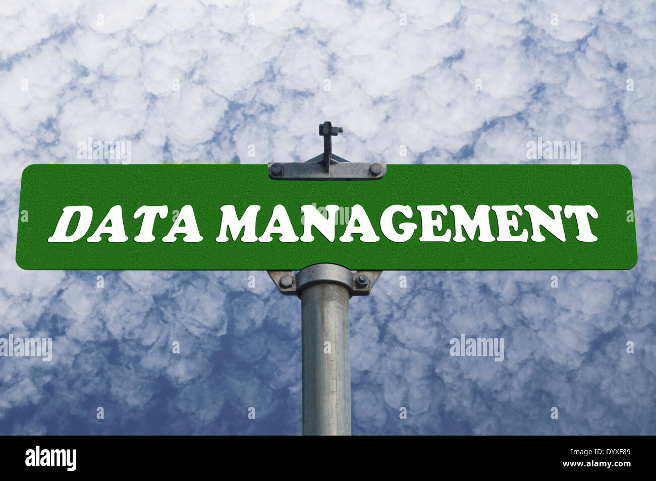 Data management road sign Stock Photo - Alamy
