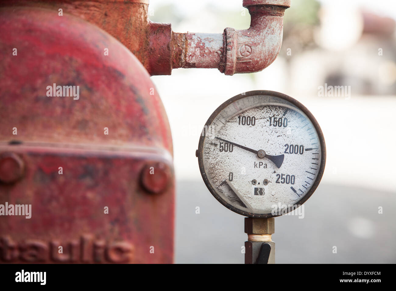 A close up of an old pressure gauge Stock Photo - Alamy
