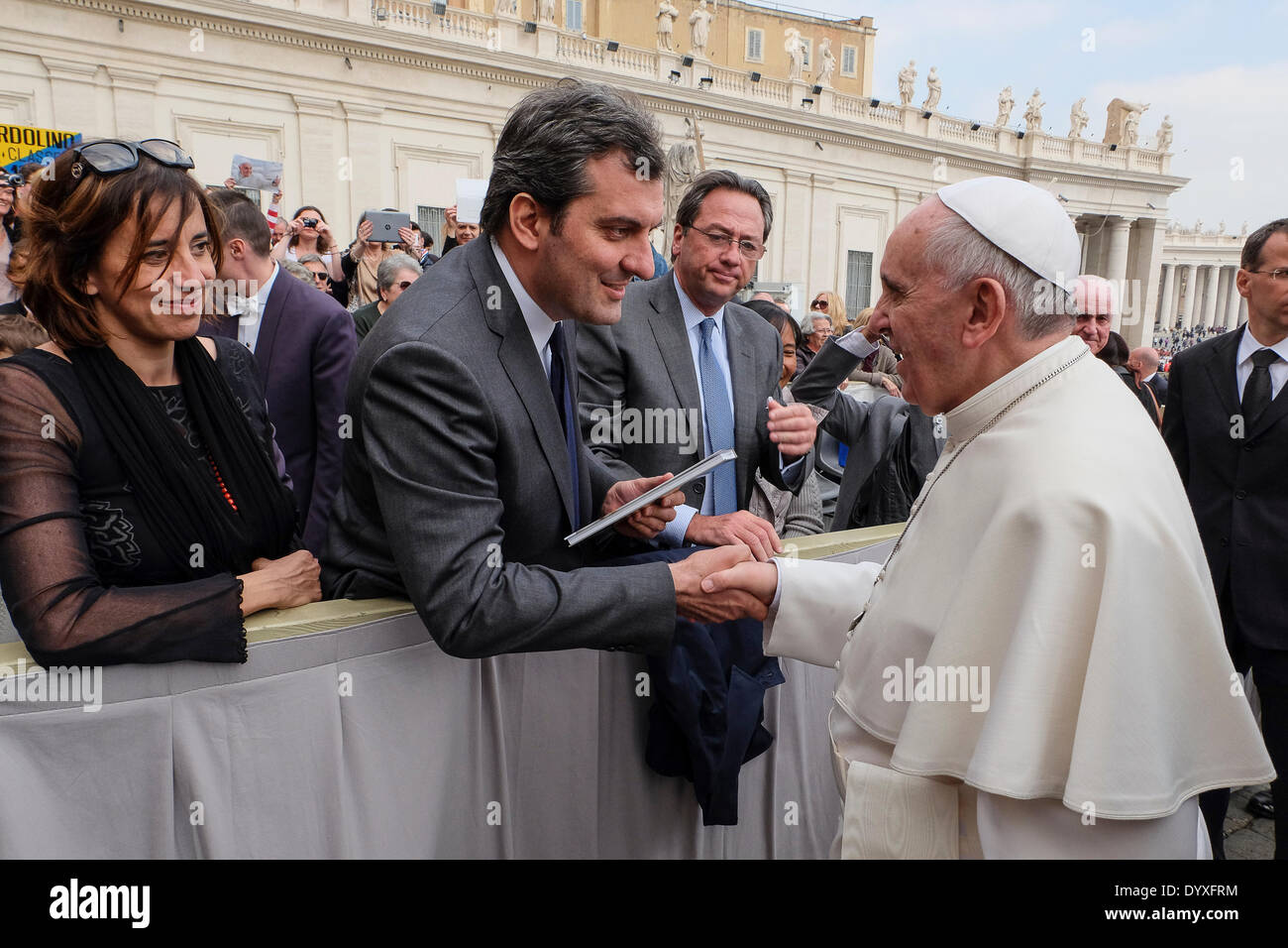 Rome Vatican St Peter's Square director of La Stampa Mario Calabresi ...