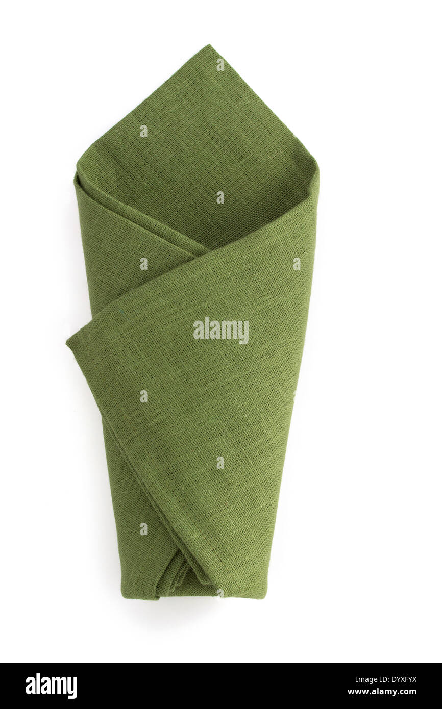 folded napkin isolated on white background Stock Photo - Alamy
