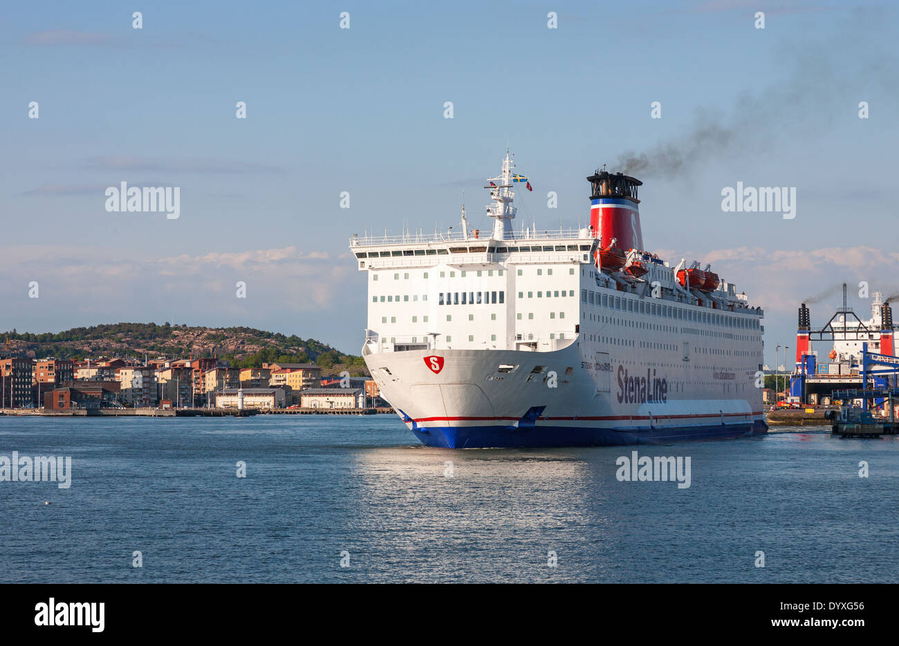 Stena Line ferry on the way to Germany from the port of Gothenburg ...