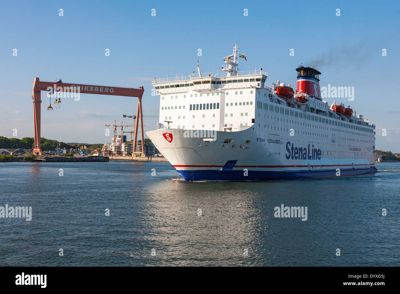 Stena Line ferry on the way to Germany from the port of Gothenburg ...