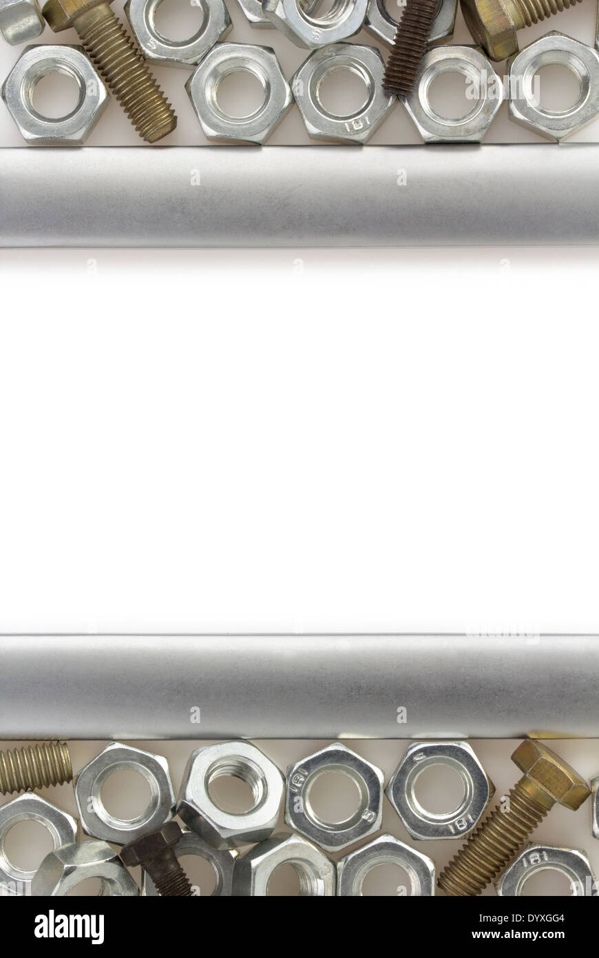 metal construction hardware tool on white background Stock Photo - Alamy