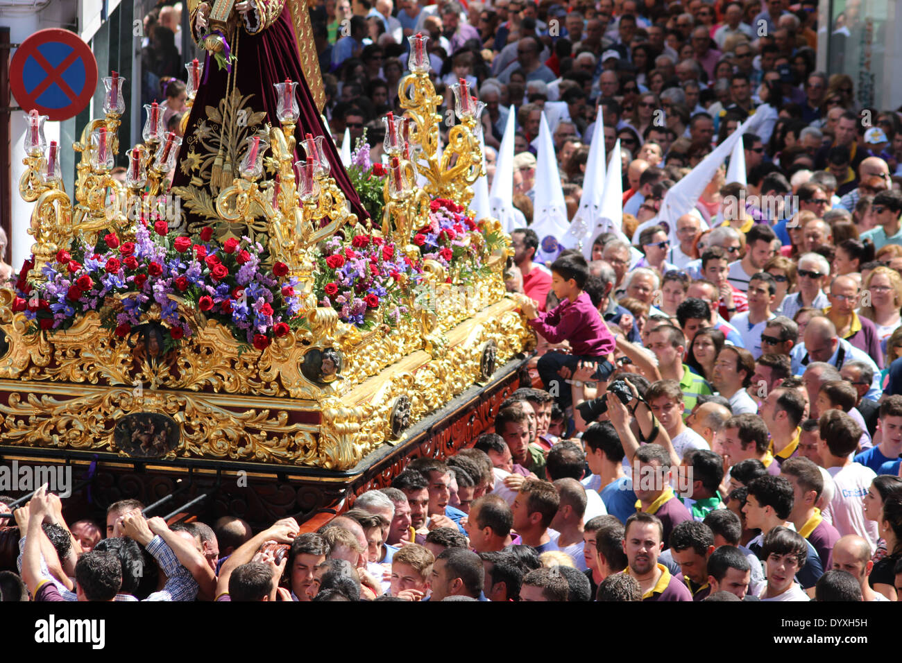Holy Week procession on Good Friday in the town of Priego de Cordoba ...