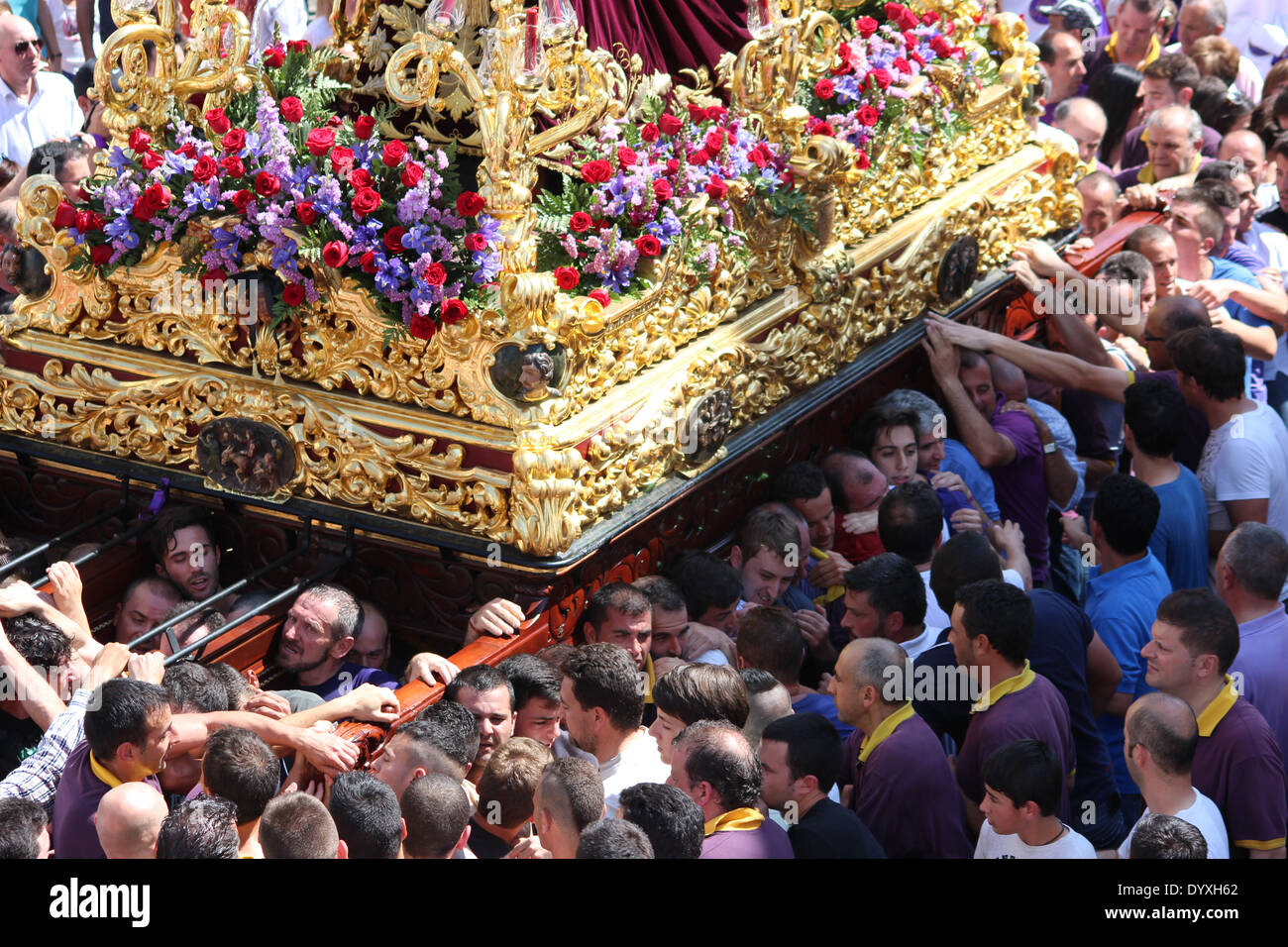 Holy Week procession on Good Friday in the town of Priego de Cordoba ...
