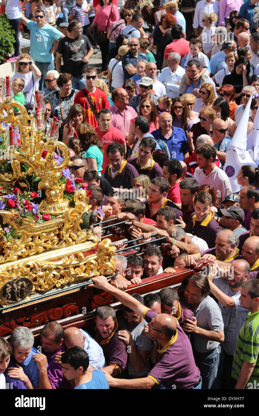 Holy Week procession on Good Friday in the town of Priego de Cordoba ...