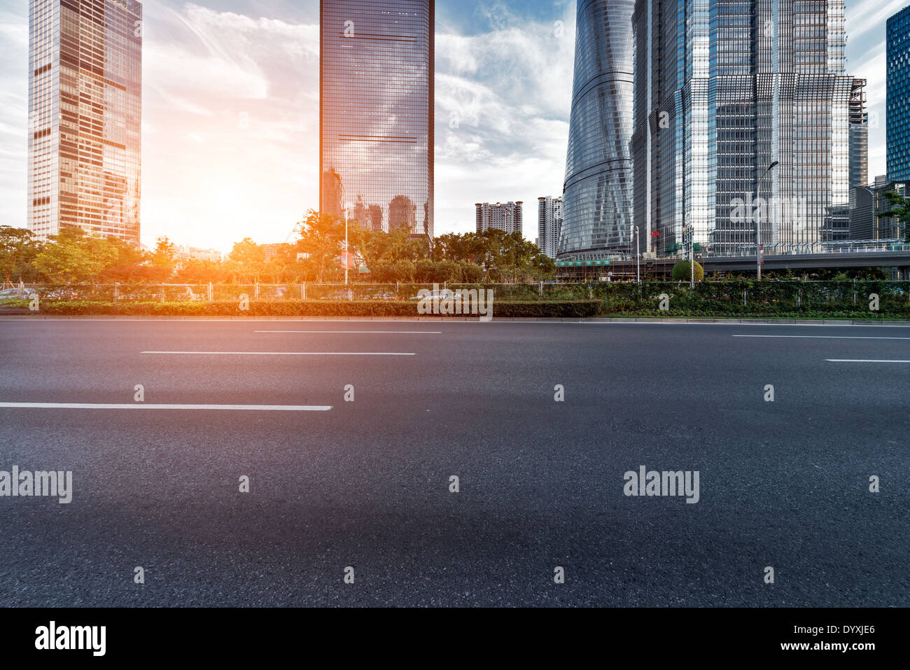 Urban city at night with traffic and night skyline Stock Photo - Alamy