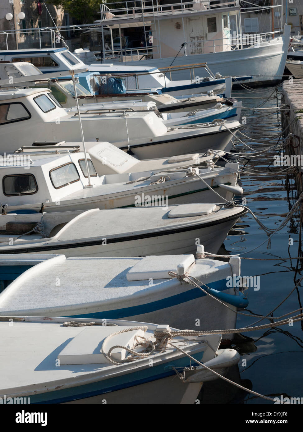 Anchored boats in harbor hi-res stock photography and images - Alamy