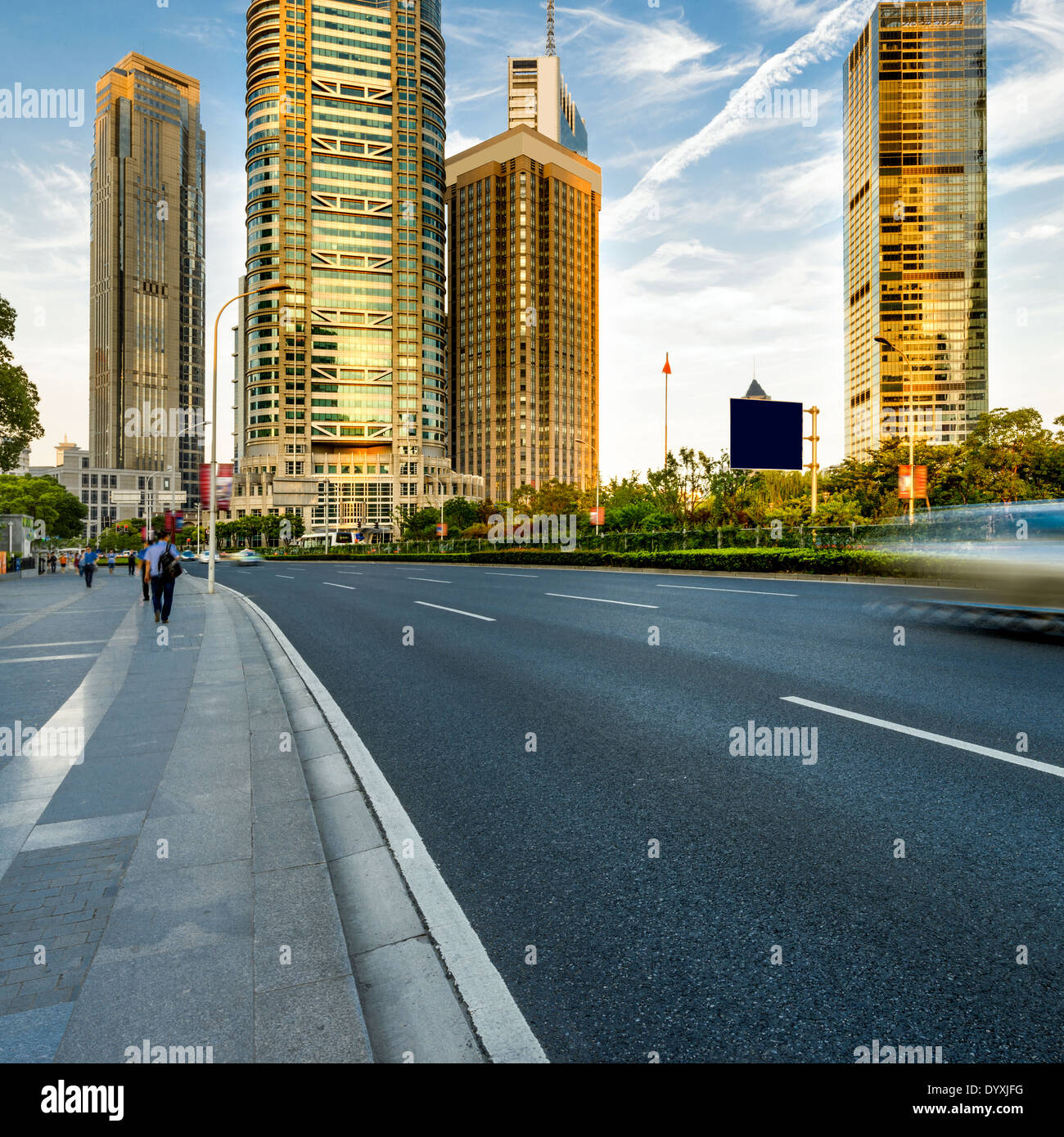 Urban city at night with traffic and night skyline Stock Photo - Alamy