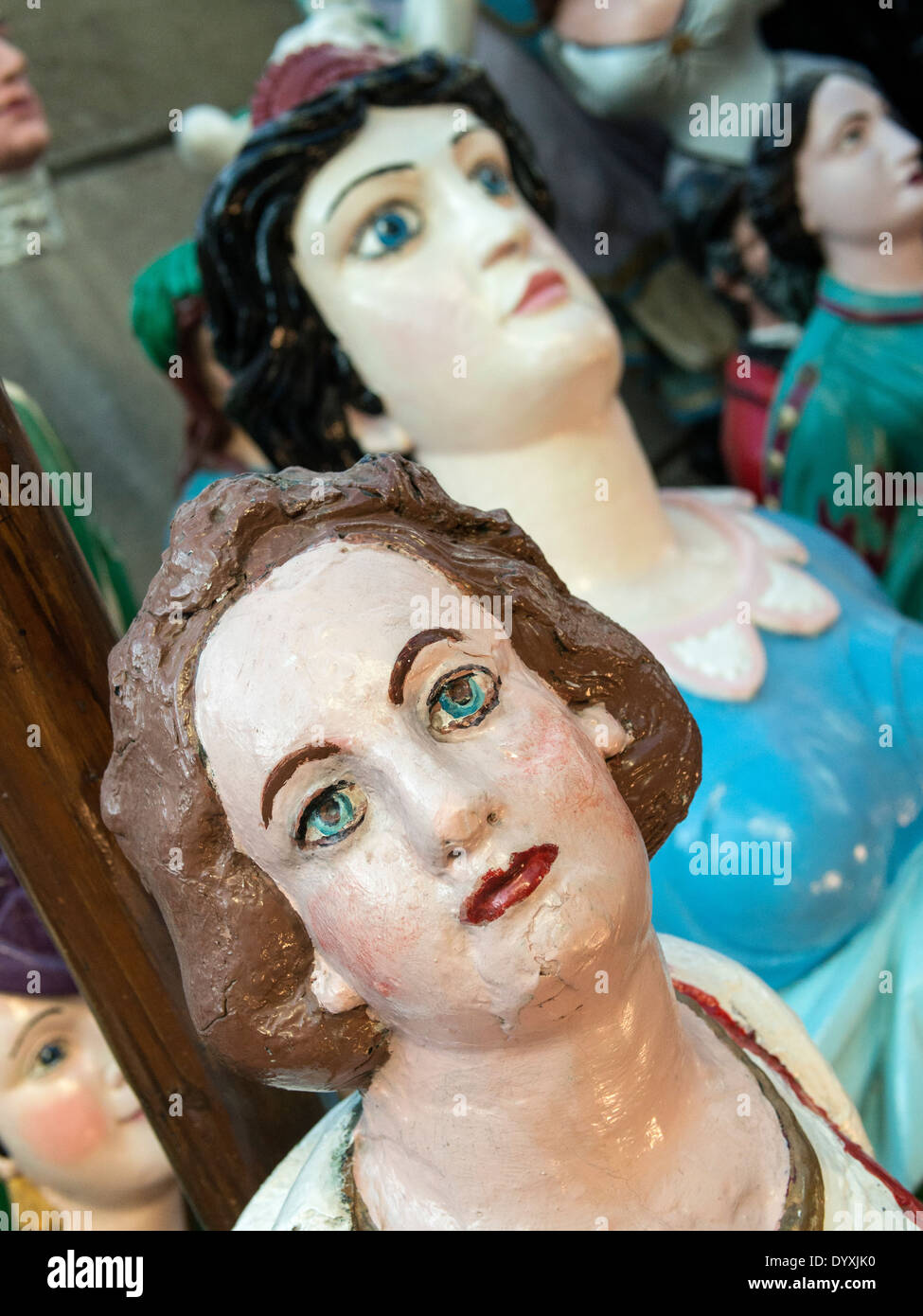 Sailing ship figureheads in the Cutty Sark Exhibition,Greenwich,london ...