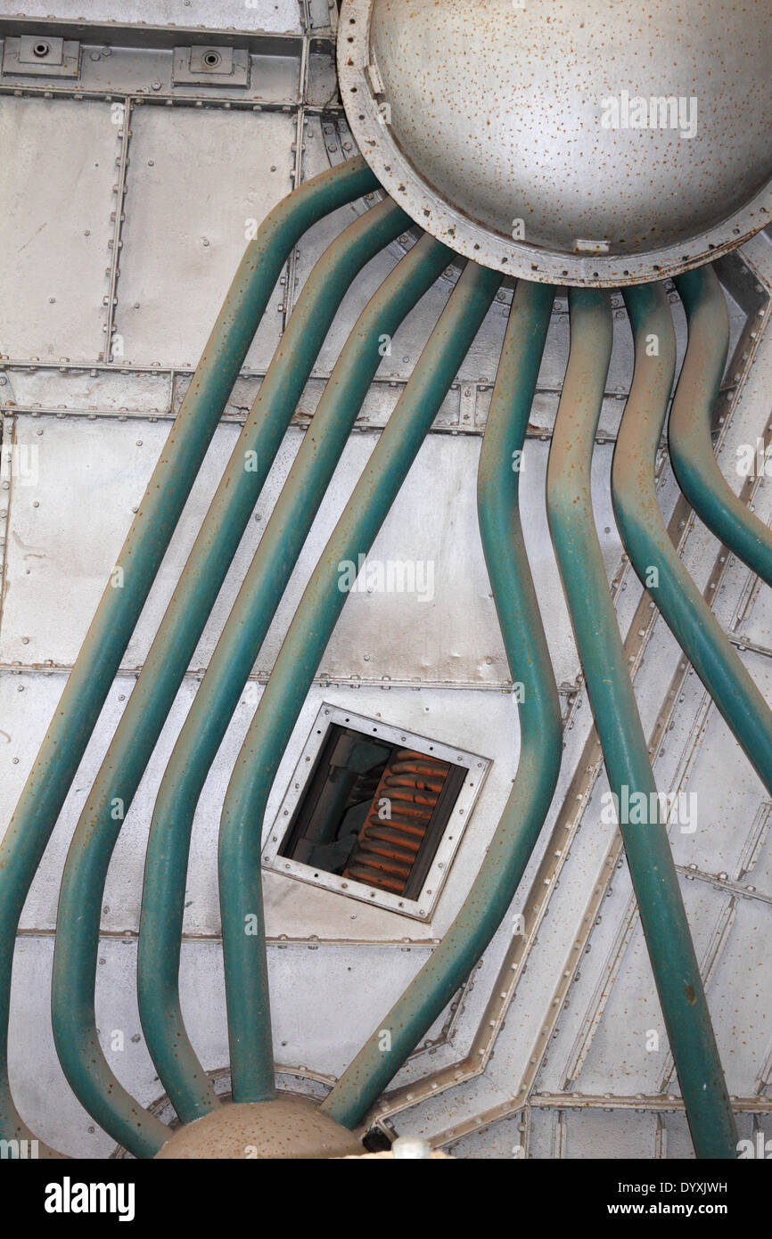 Modern art formed by pipes of the stream engine at The Historic ...