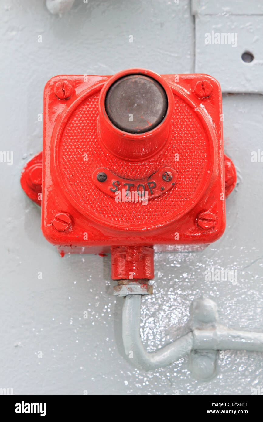 Red Stop Button at The Historic Dockyard, Chatham, Kent ME4 4TE ...