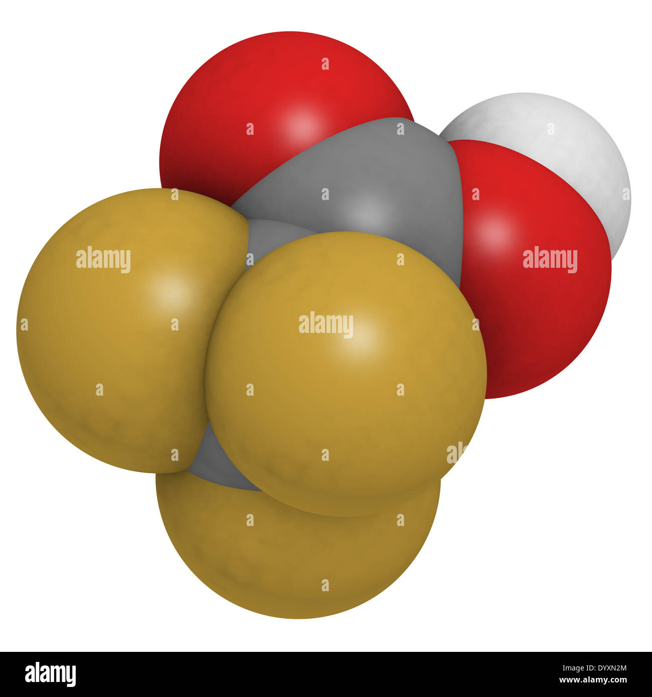 Trifluoroacetic acid (TFA) molecule, chemical structure. Highly ...