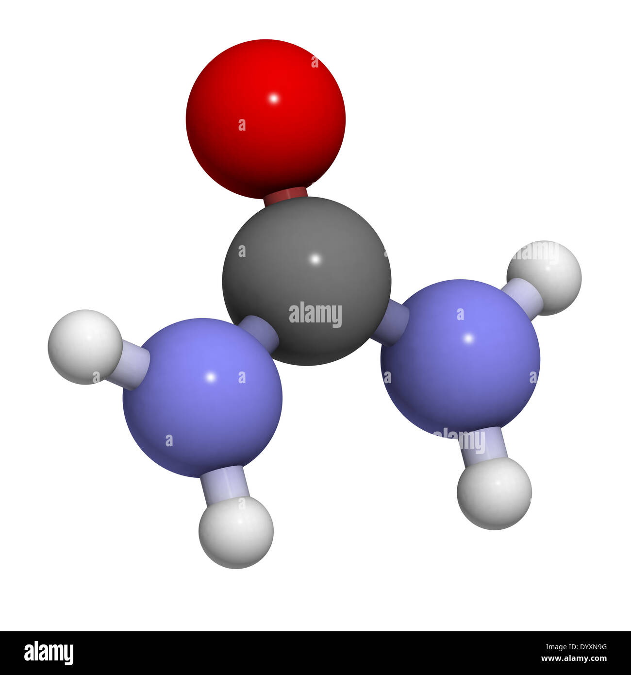 Urea (carbamide) molecule. Used as a fertilizer and in many skin care ...