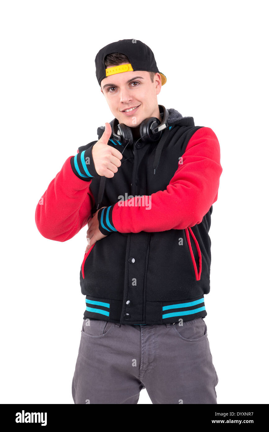 Casual young man posing isolated in white Stock Photo - Alamy Casual young man posing isolated in white Stock Photo - Alamy