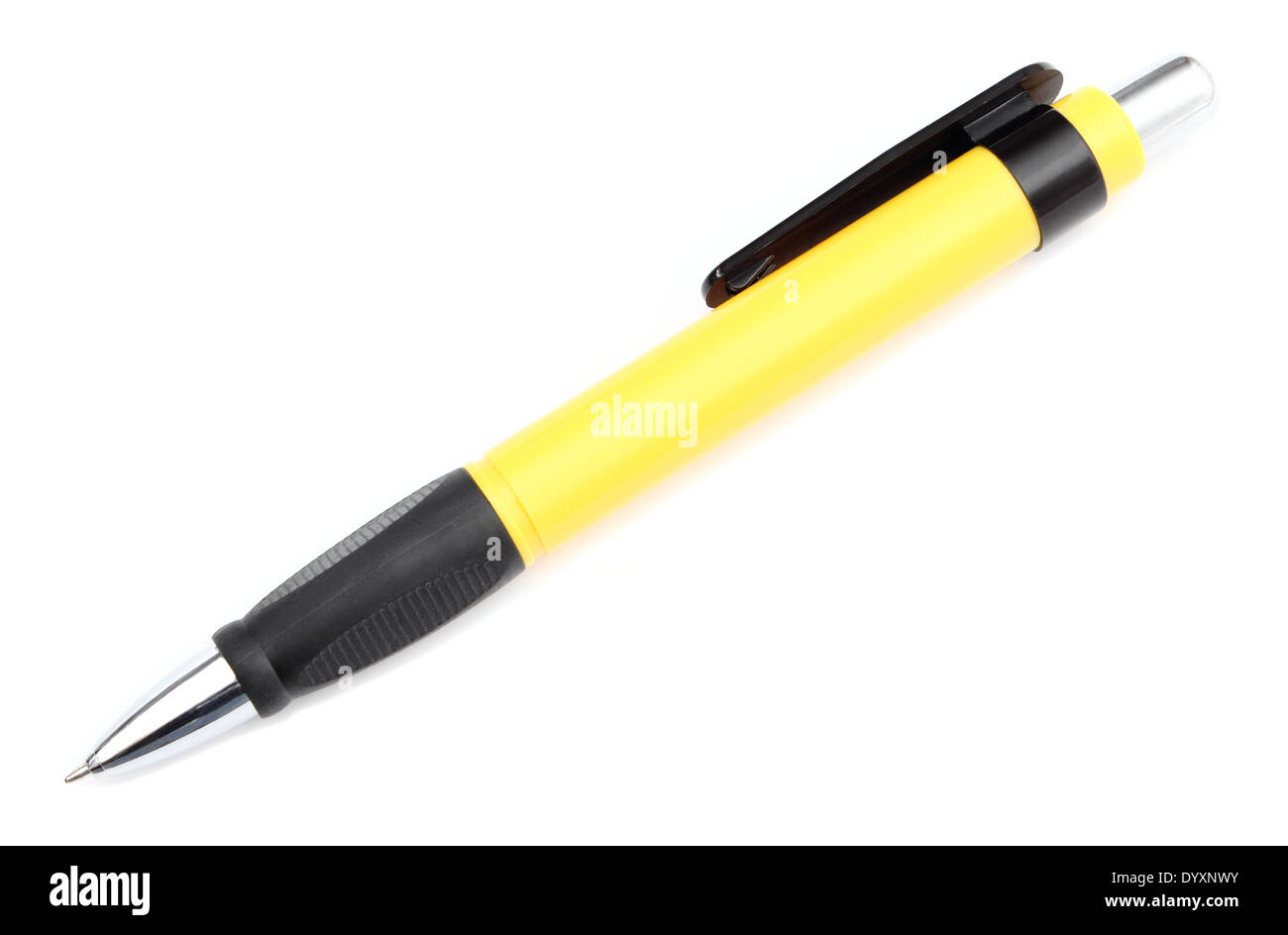 Yellow pen isolated on white background Stock Photo - Alamy