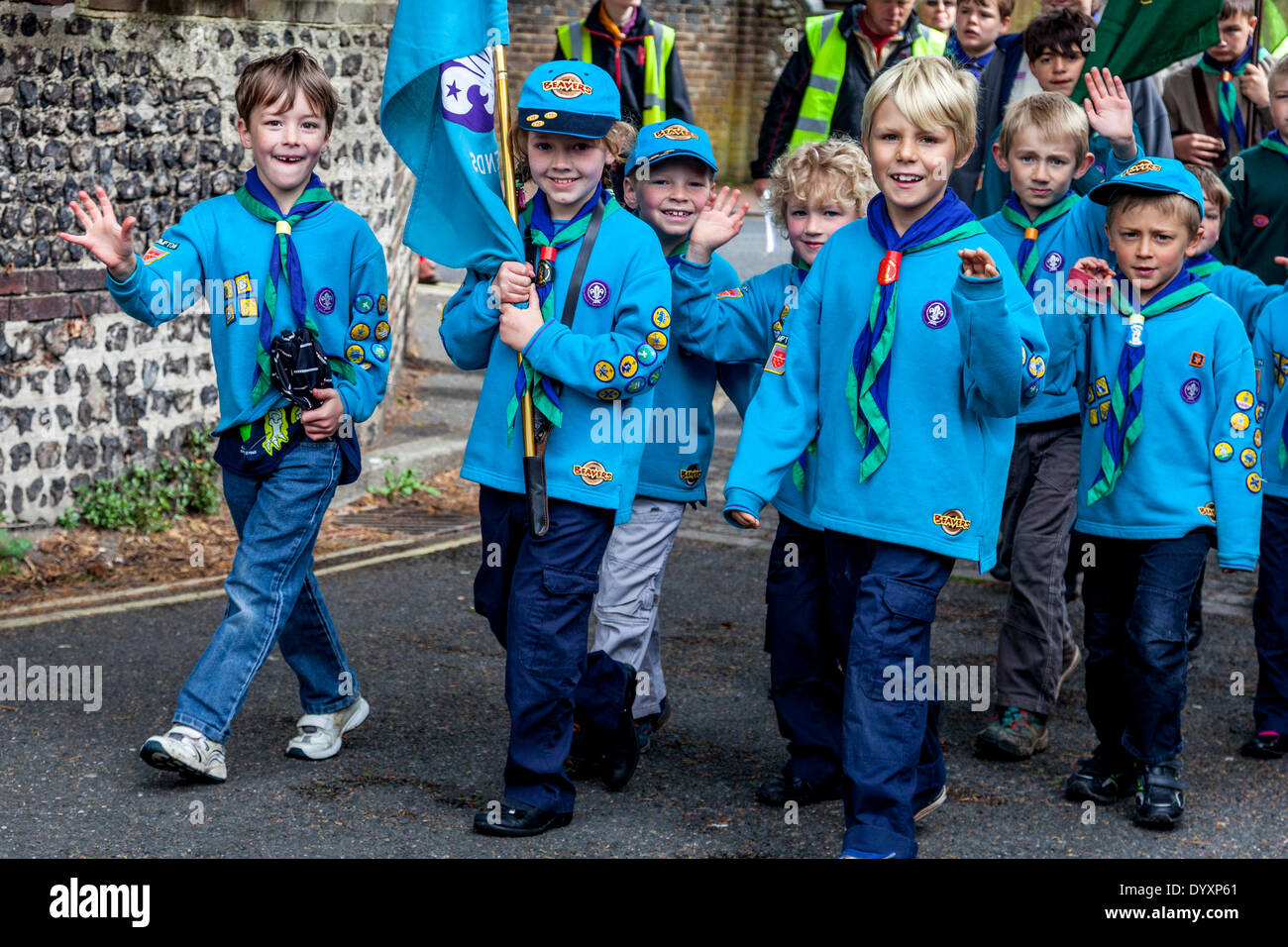 Lewes, Sussex, UK. 27th Apr, 2014. Local Cub and Scout Groups Take Part ...