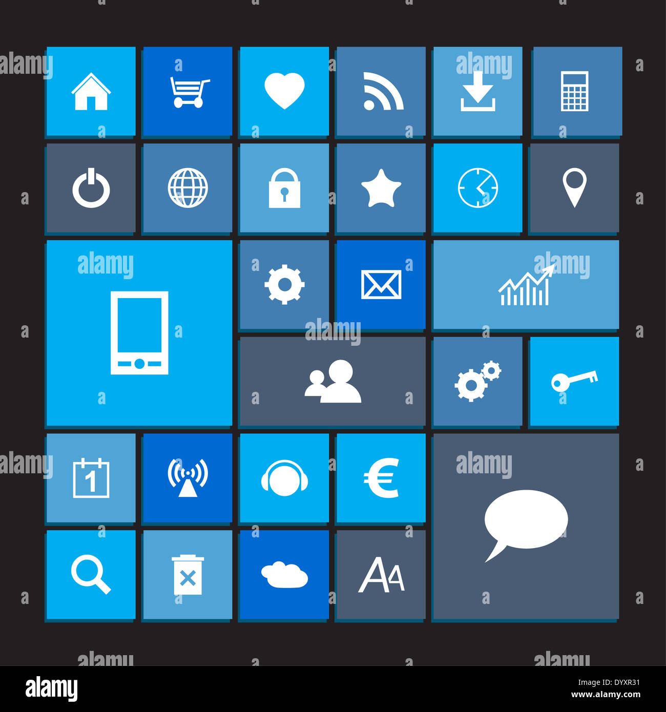 Database icons blue hi-res stock photography and images - Alamy