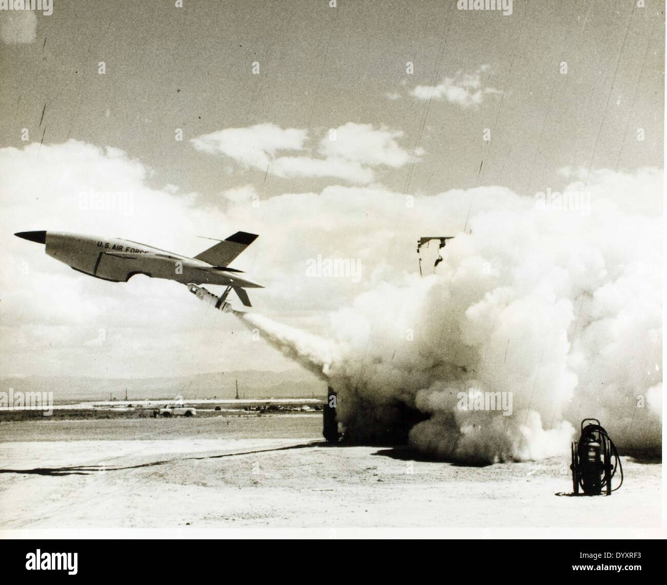 This image shows a Teledyne Ryan Firebee, an early model of UAV ...
