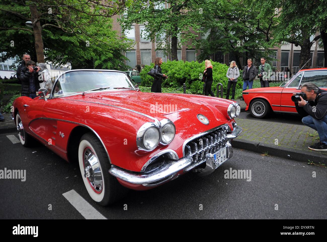 Cologne, Germany. 27th Apr, 2014. A Corvette Stingray from 1960 seen ...