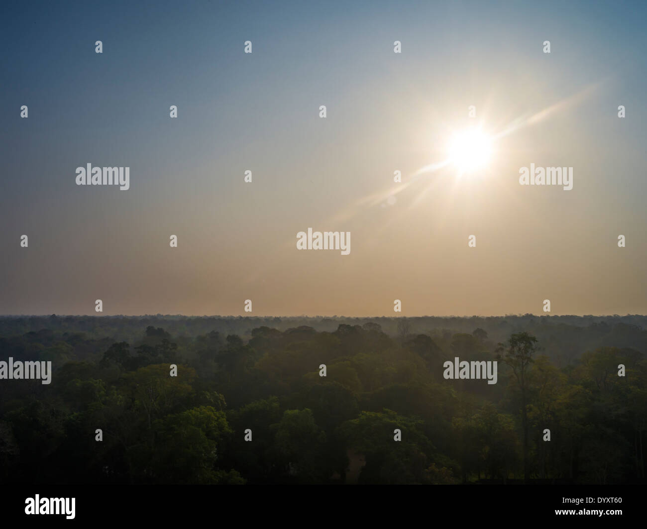 View of the forests from the top of Prasat Thom the principal monument ...