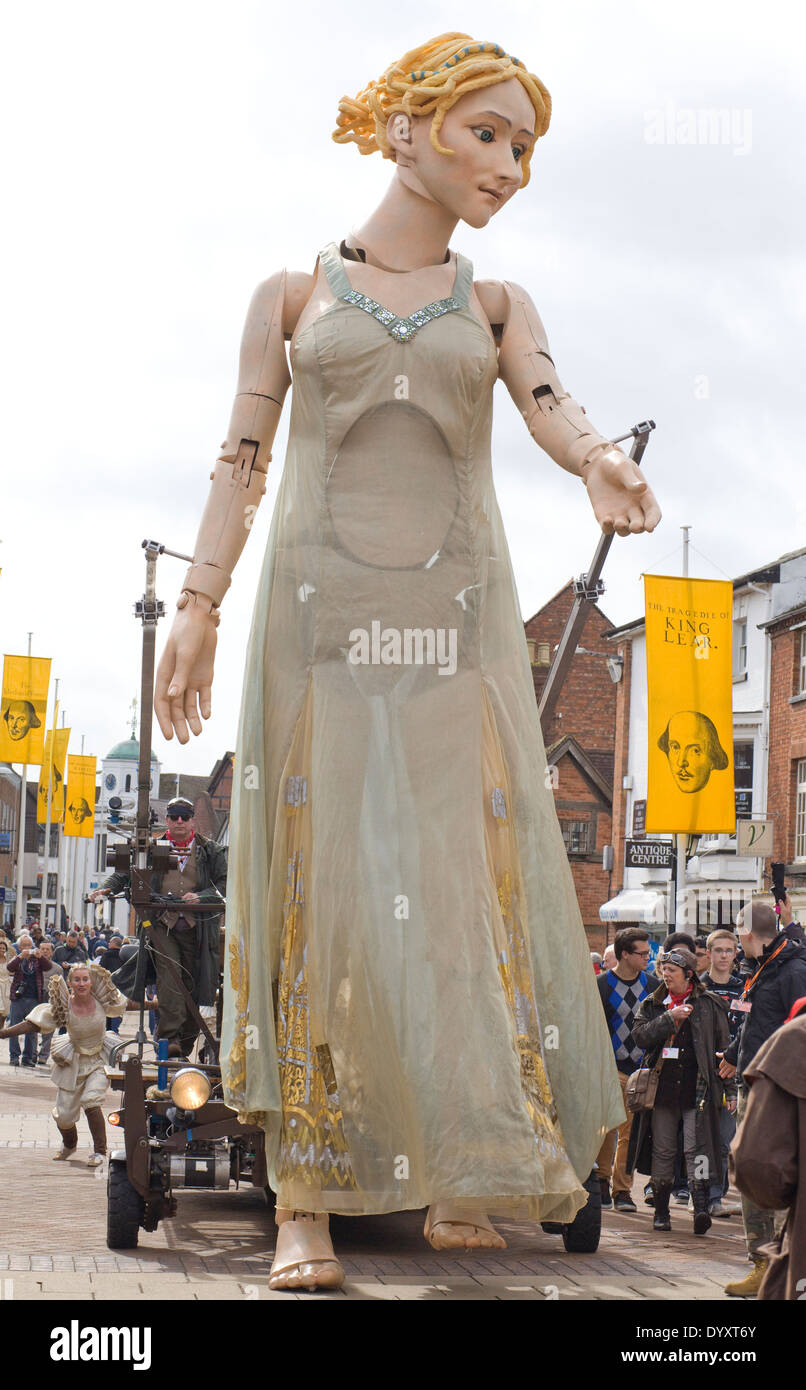 20ft puppet of Lady Godiva's walk through the Streets in Stratford upon ...