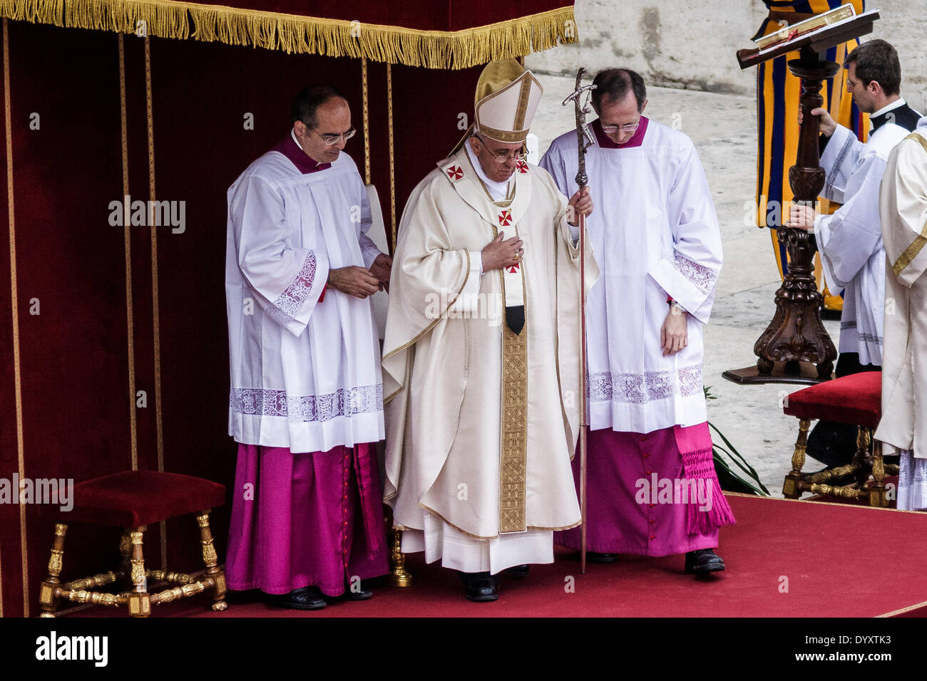 Vatican, Rome, Italy. 27th Apr, 2014. Pope Francis celebrates the ...