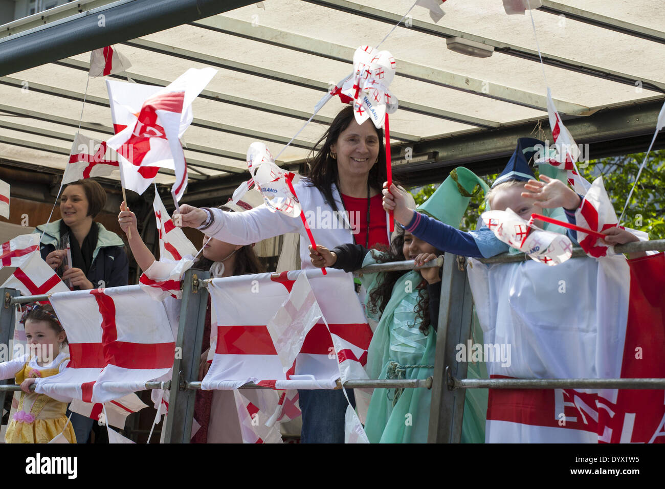 Manchester, UK 27th April, 2014. St George's weekend celebrations, a ...