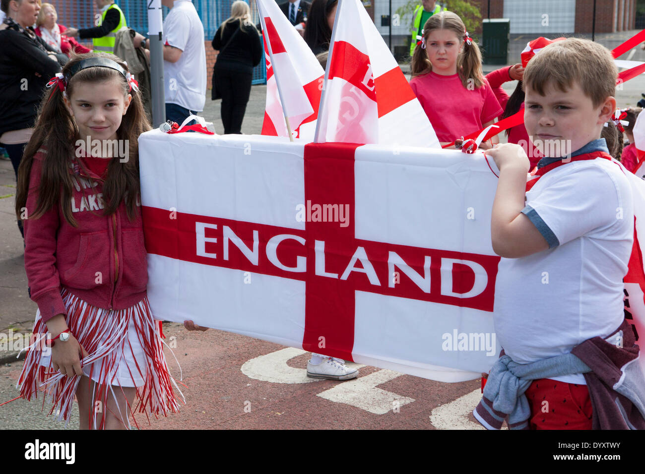 Manchester, UK 27th April, 2014. St George's weekend celebrations, a ...