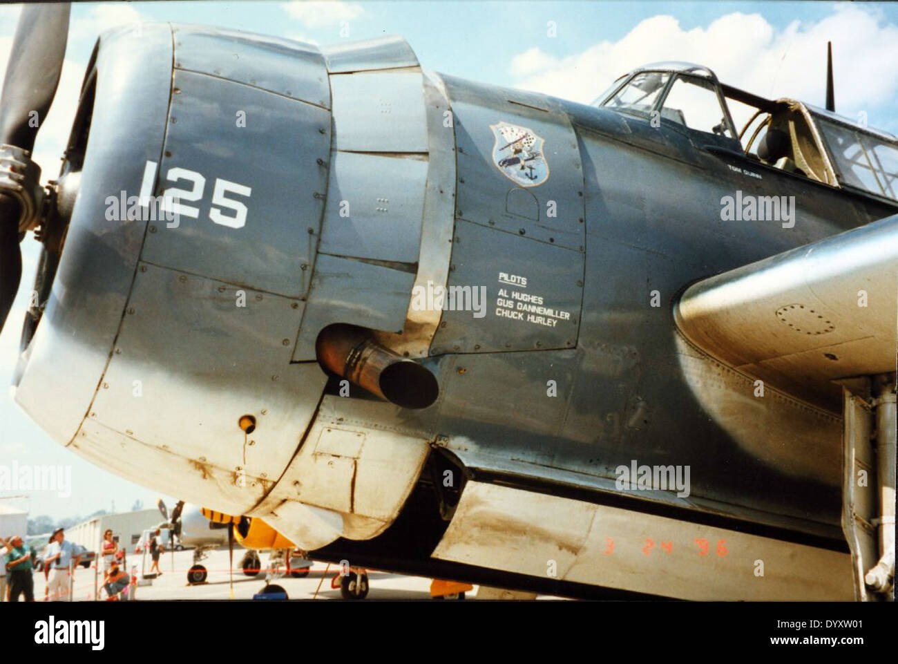 The TBM Avenger, photographed in 1996 by NHHS, is a carrier-based ...