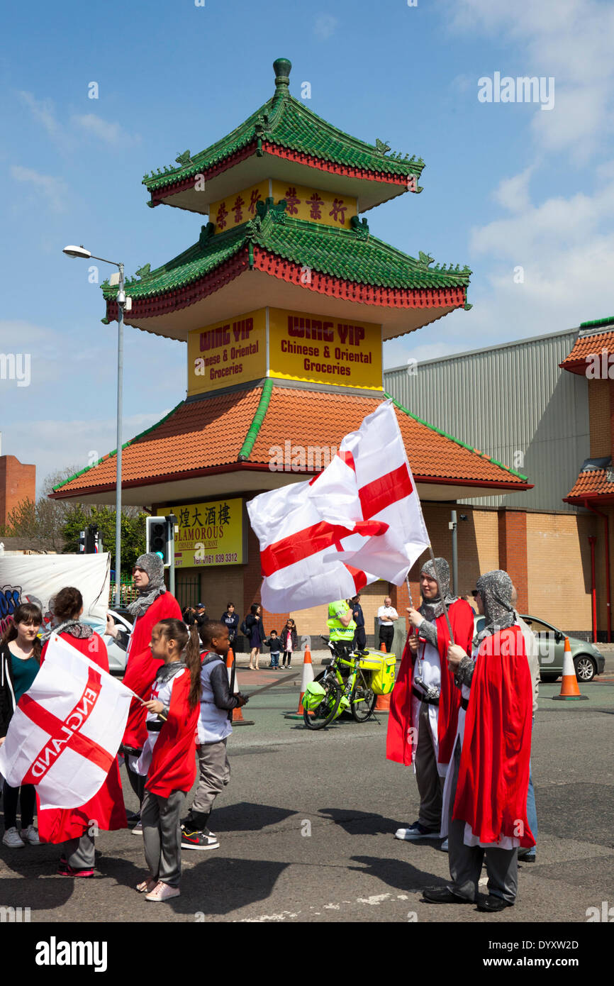 Manchester, UK 27th April, 2014. St George's weekend celebrations, a ...