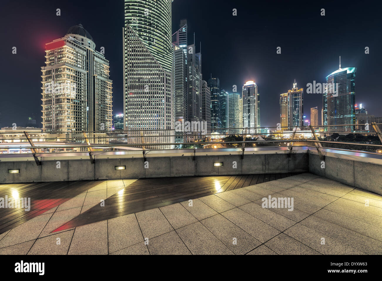 Urban city at night with traffic and night skyline Stock Photo - Alamy
