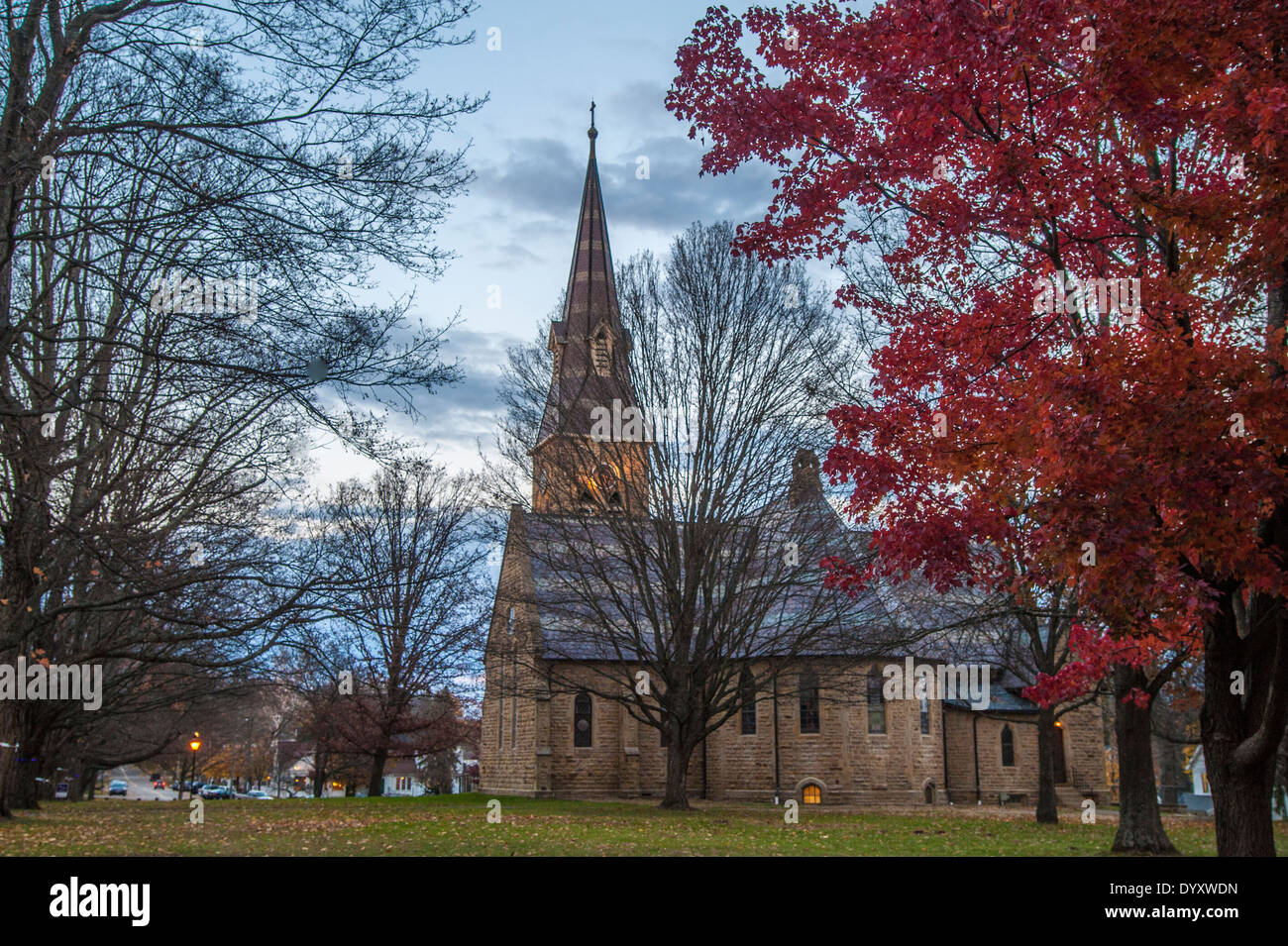 Clock tower and Church of the Holy Spirit, Historic Kenyon College ...