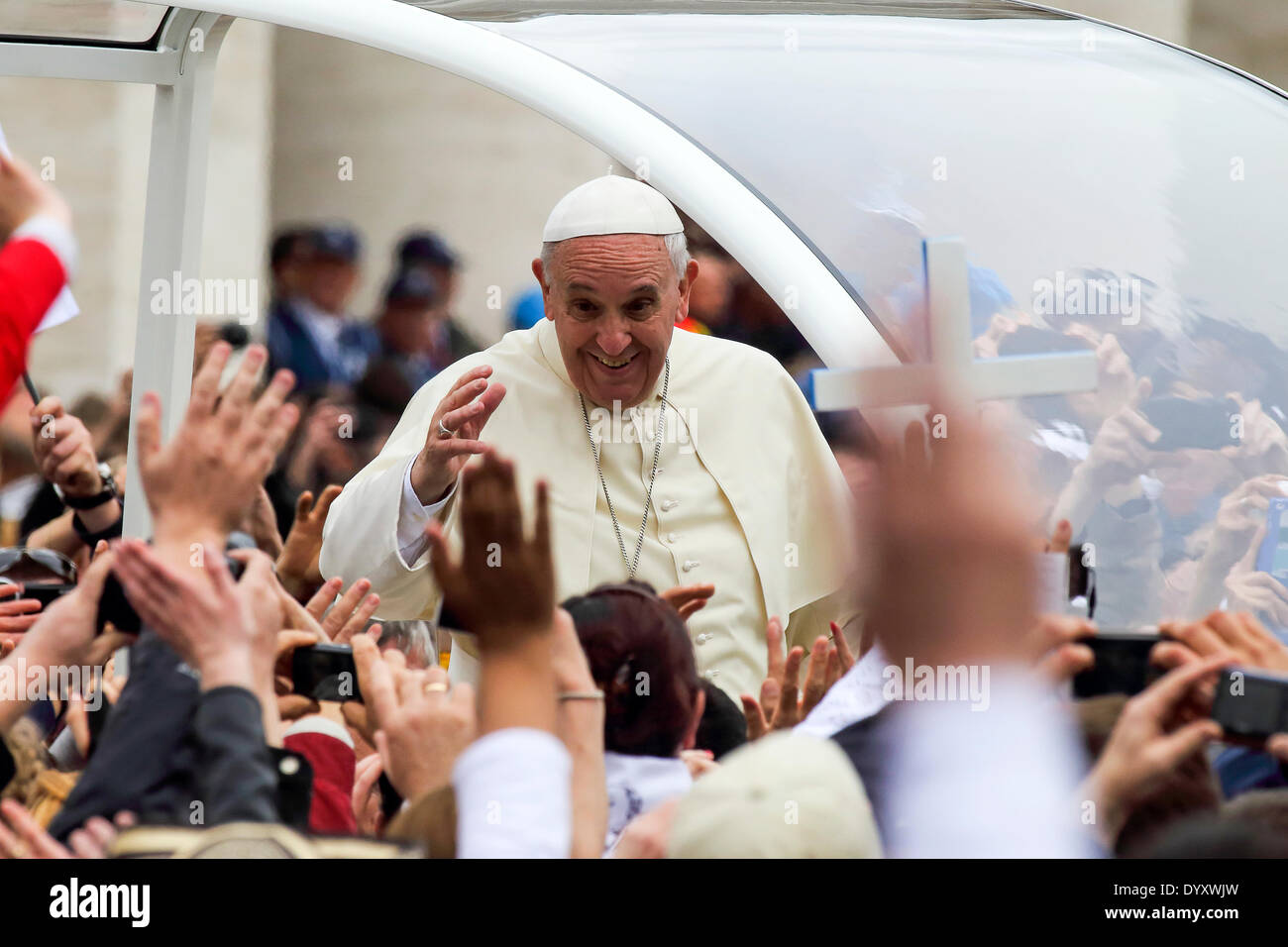 St Peter's Square, The Vatican. 27th April, 2014. Ceremony of ...