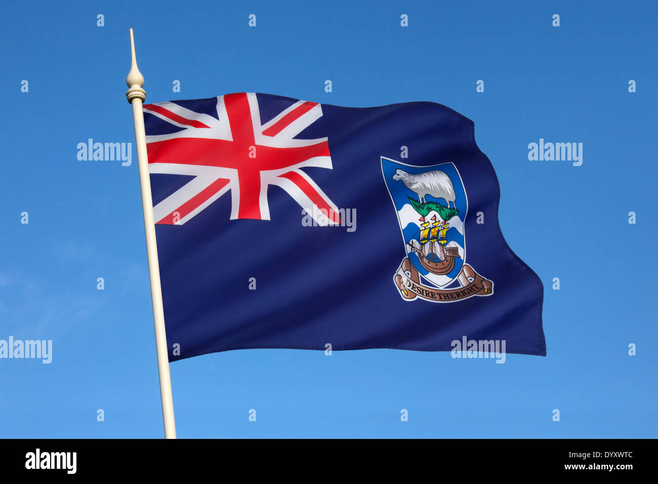 Flag of the Falkland Islands Stock Photo - Alamy
