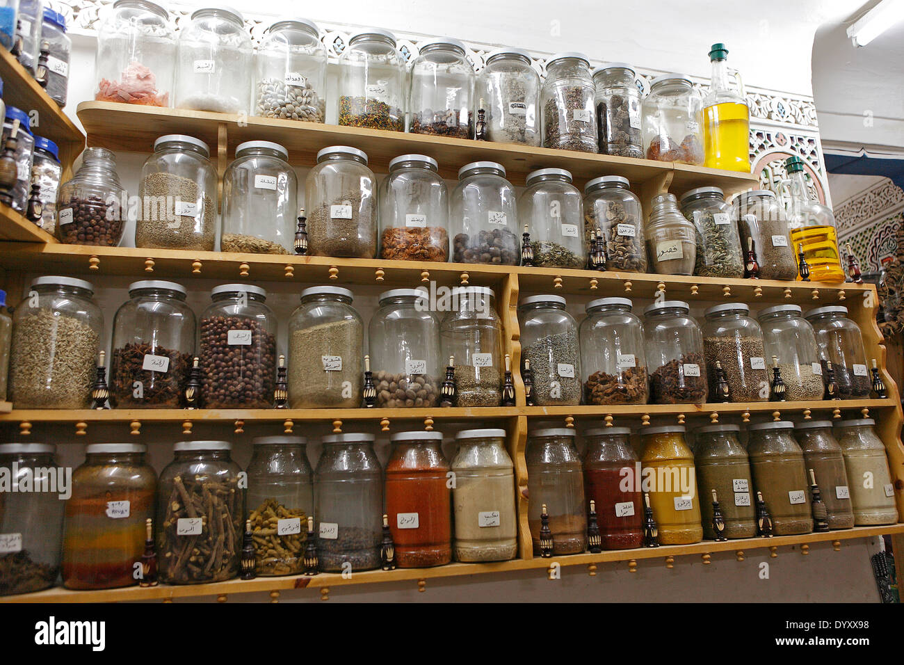 Spice shop in Fes, Morocco Stock Photo - Alamy